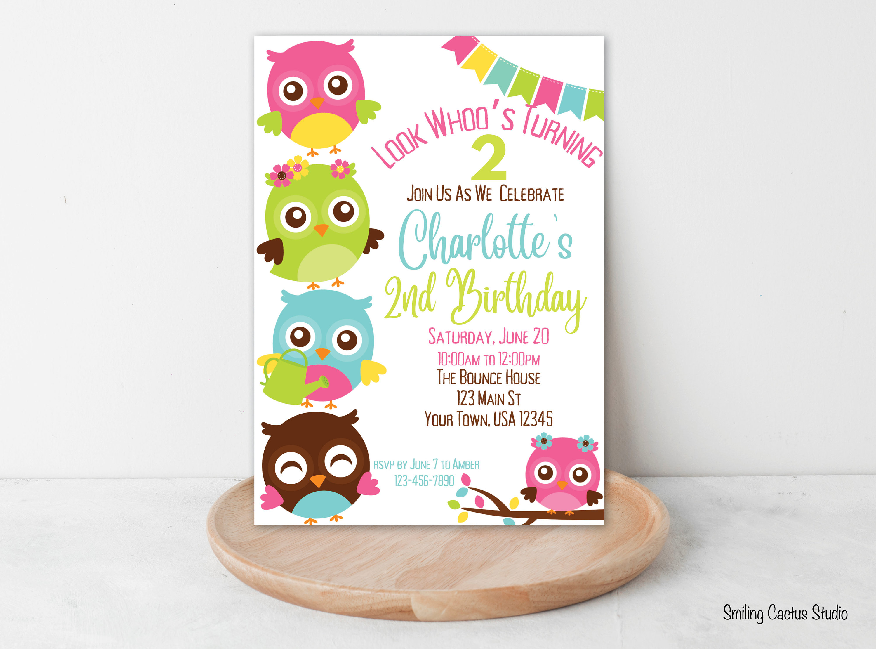 Owl Invitation Template