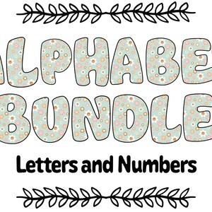 Flower Power Alphabet Letter Set | Doodle Letters | Digital Download ...