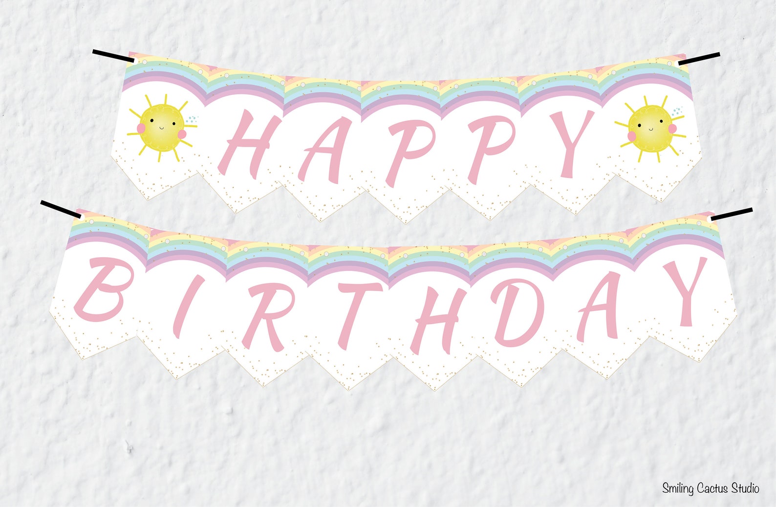 Rainbow Banner Alphabet Rainbow Birthday Banner Letters - Etsy