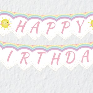 Rainbow Banner Alphabet Rainbow Birthday Banner Letters - Etsy