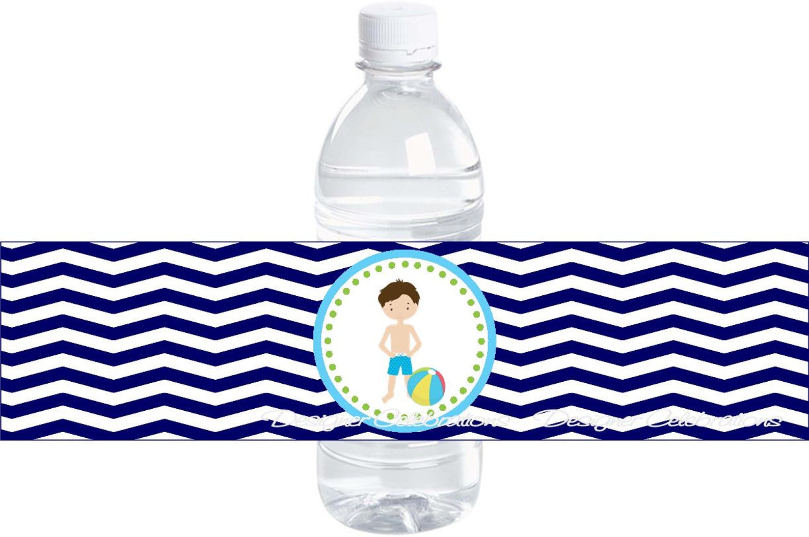 Summer Boy Water Bottle Label Water Bottle Wrap Beach Party - Etsy