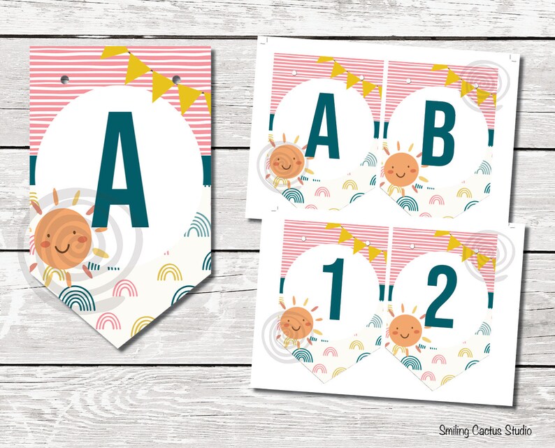 Boho Rainbow Banner Alphabet Boho Baby Shower Banner Set - Etsy