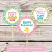 Owl Birthday Decorations, Owl Printable Centerpiece, Cupcake Toppers ...
