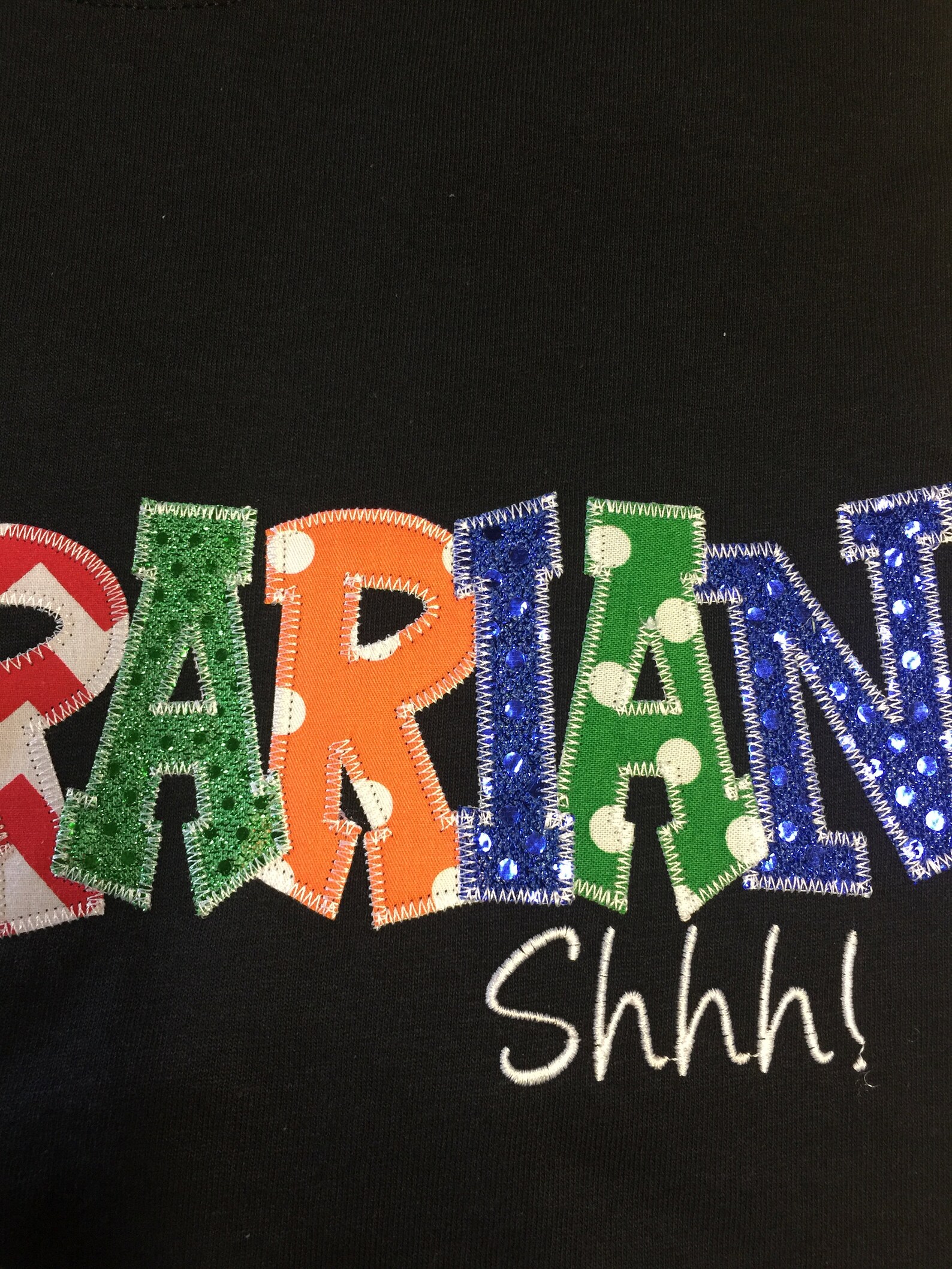 Librarian Shhh Applique Blingy T-shirt - Etsy