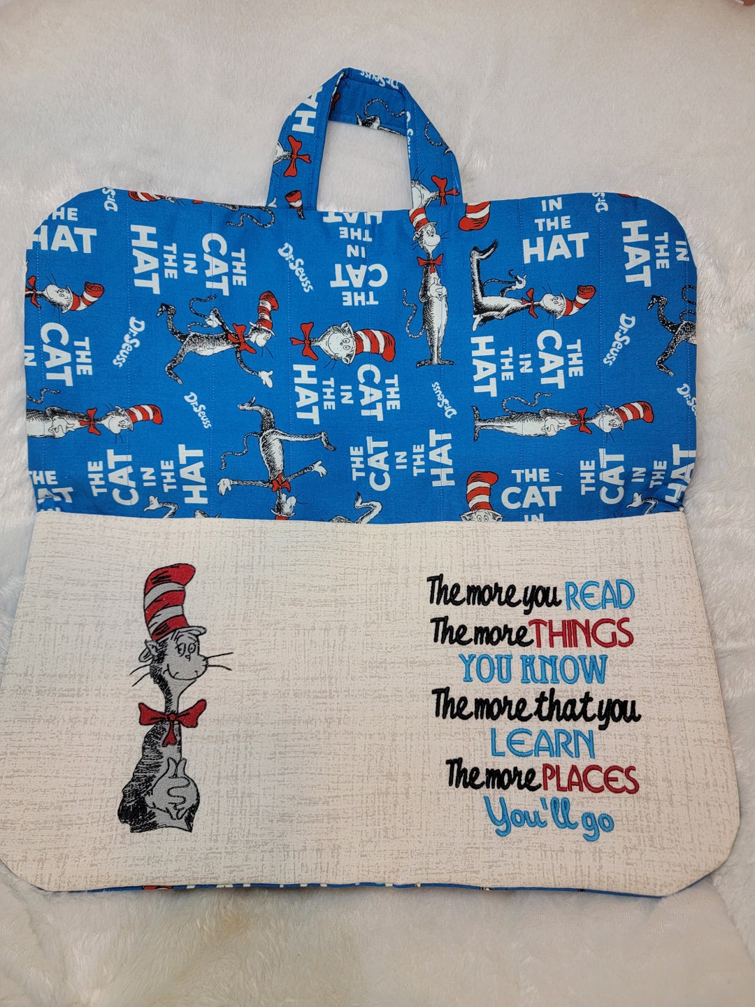 Dr. Seuss Design Reading Pillow With Pocket, Teacher Book Pillow, Boy ...