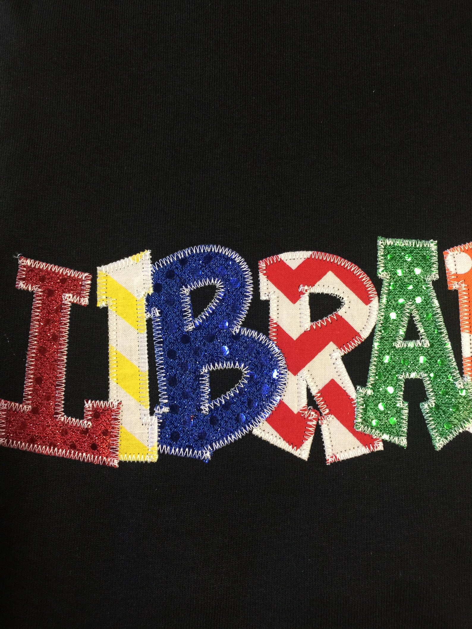 Librarian Shhh Applique Blingy T-shirt - Etsy