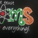 Atoms Science Applique Blingy T-shirt - Etsy