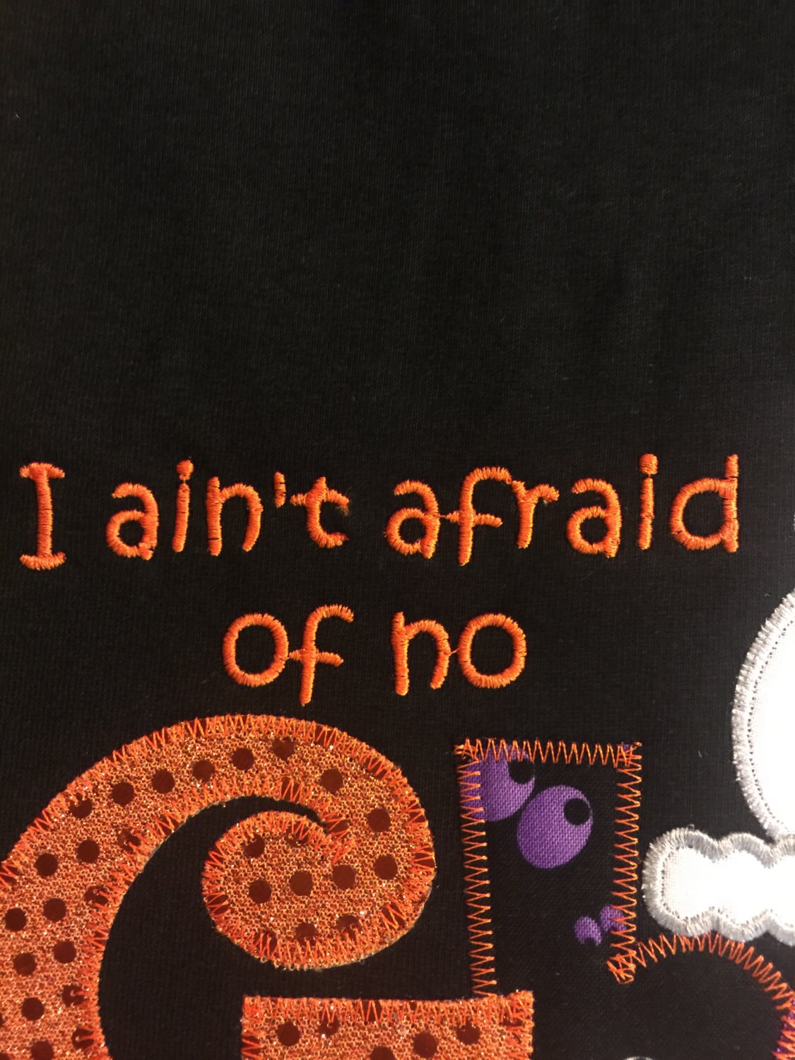 I Ain't Afraid of No Ghosts Halloween Holiday Adult T-shirt- Bling ...