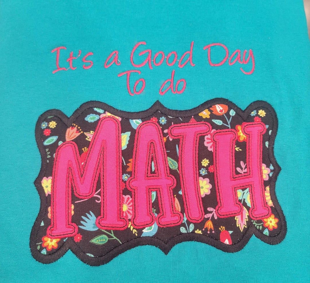 Good Day Math Teacher Applique Embroidery Blingy Unisex Shirt - Etsy