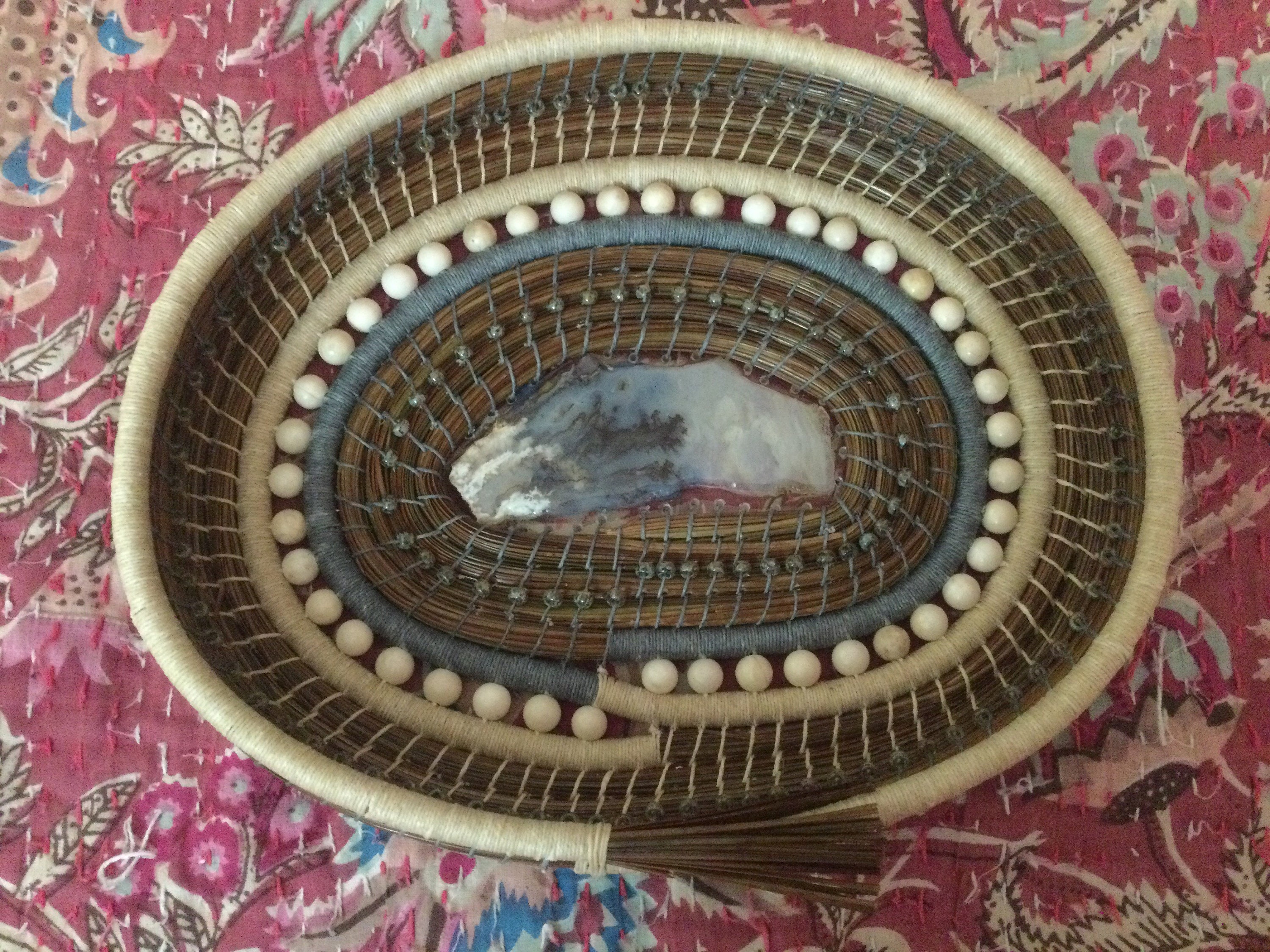 Pine Needle Basket With Centers - Etsy