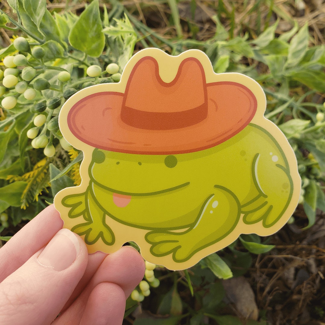 Cowboy Frog Sticker - Etsy