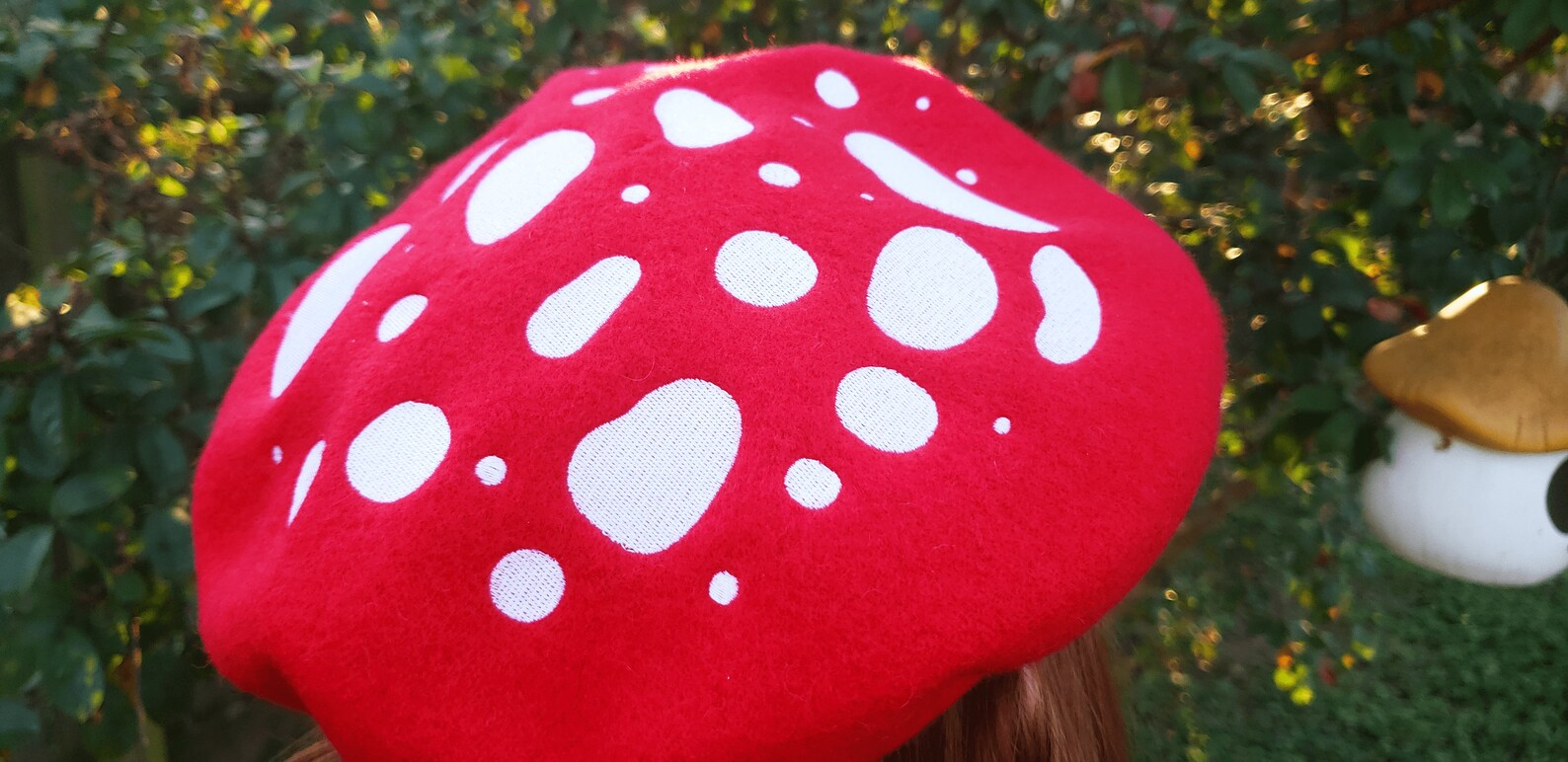 Mushroom Cap Embroidered Beret Mushroom Girl Hat - Etsy