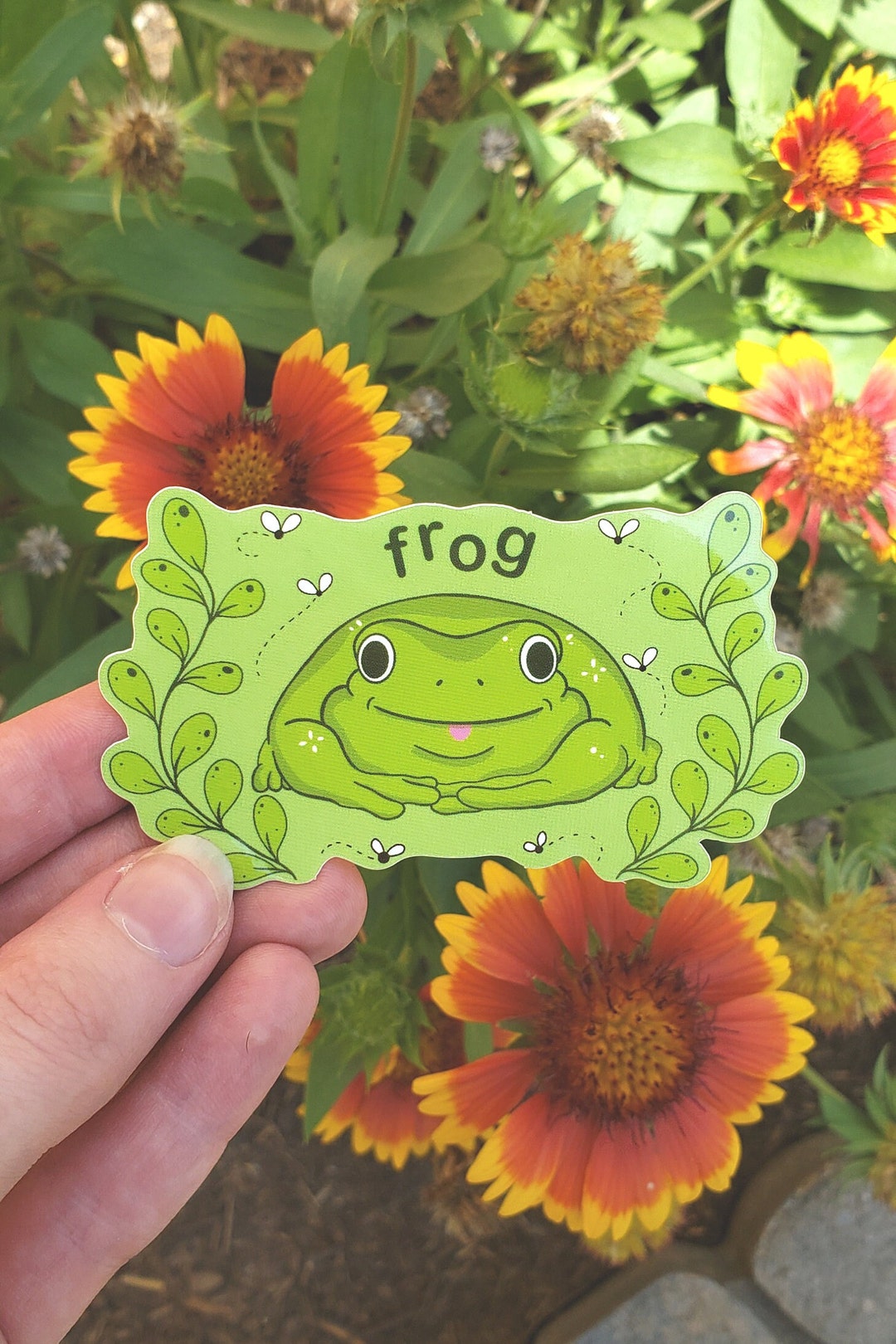 Frog Sticker: Waterproof Vinyl Decal - Etsy