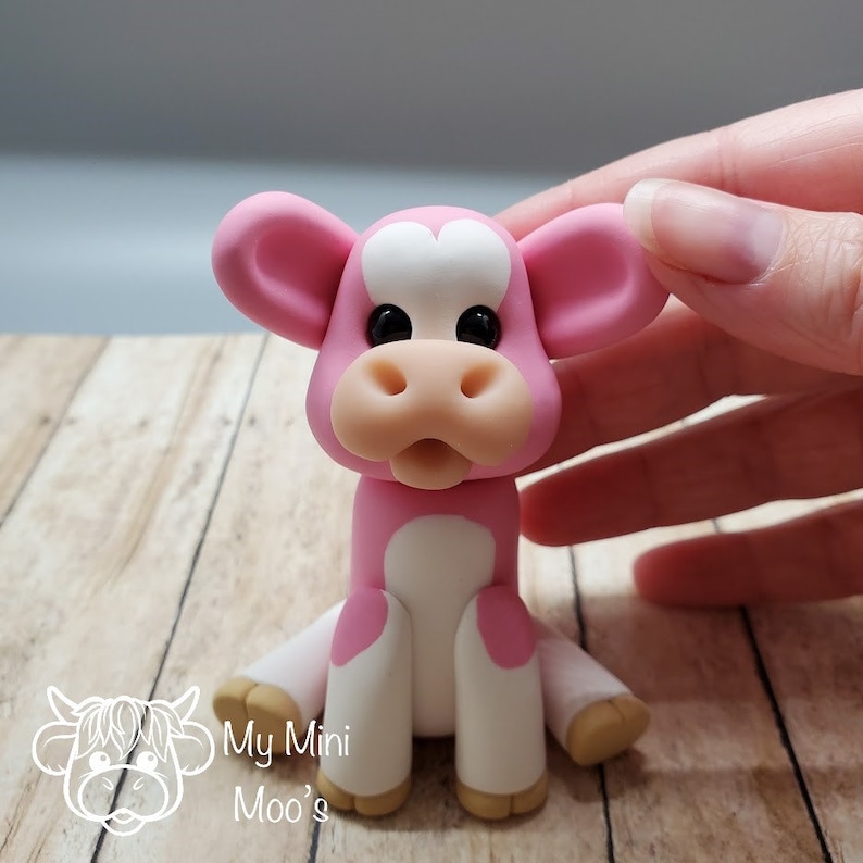 Sweetie the mini Moo Polymer Clay Sculpture - Etsy