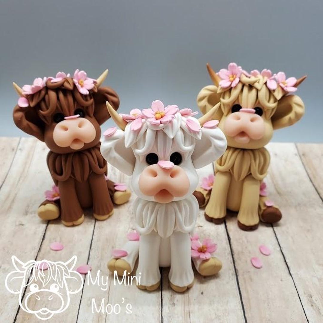 Cherry Blossom Cow! - Etsy
