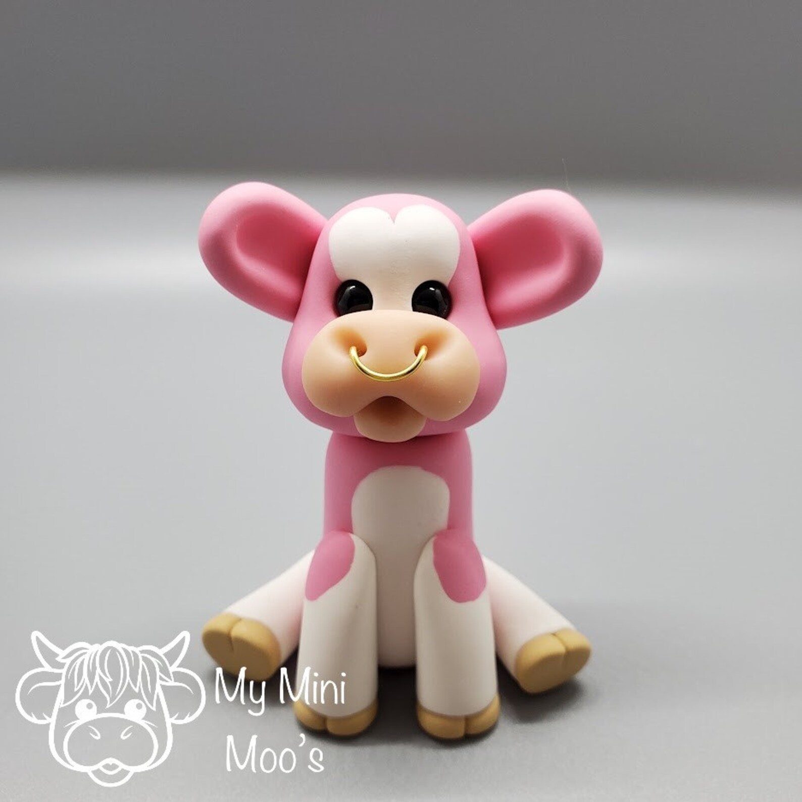 Sweetie the mini Moo Polymer Clay Sculpture - Etsy