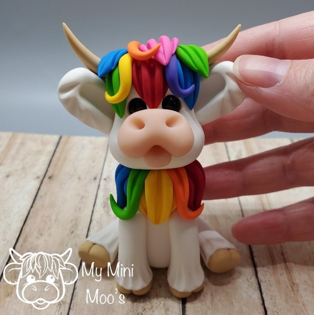 Beau! the "mini Moo" Polymer Clay Sculpture - Etsy