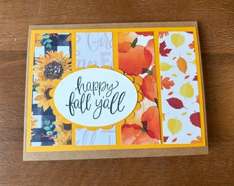 Happy Fall Greeting Card With Envelope - Fall Note Card - Hello Fall ...