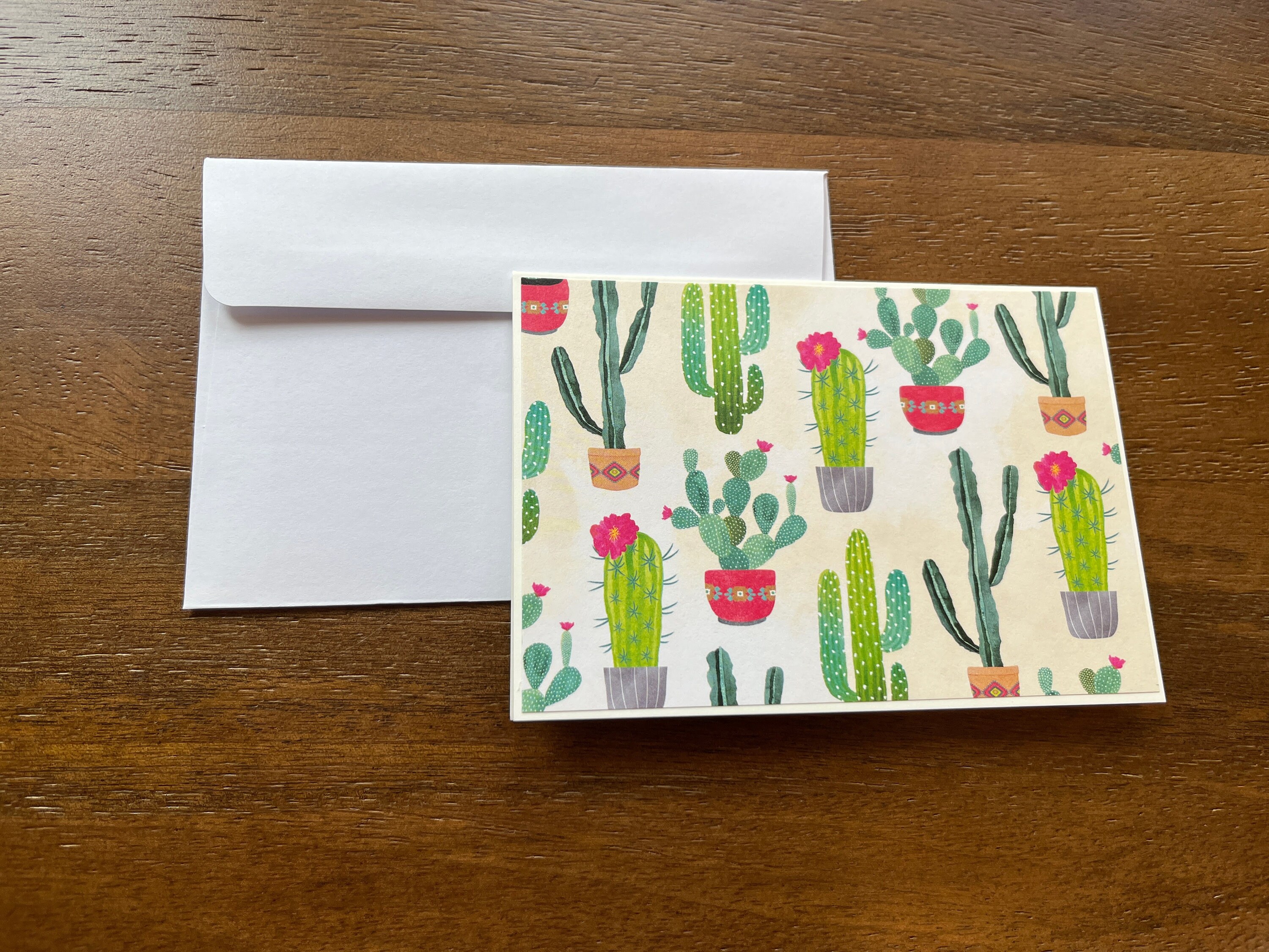 Cactus Plant Note Cards With Envelopes Succulent Note Cards House Plant ...