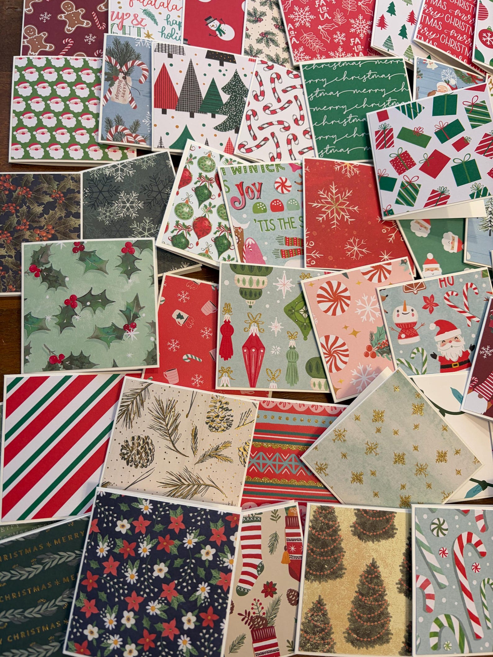 Assorted Mini Christmas Note Cards - Festive Holiday Note Cards - Lunch ...