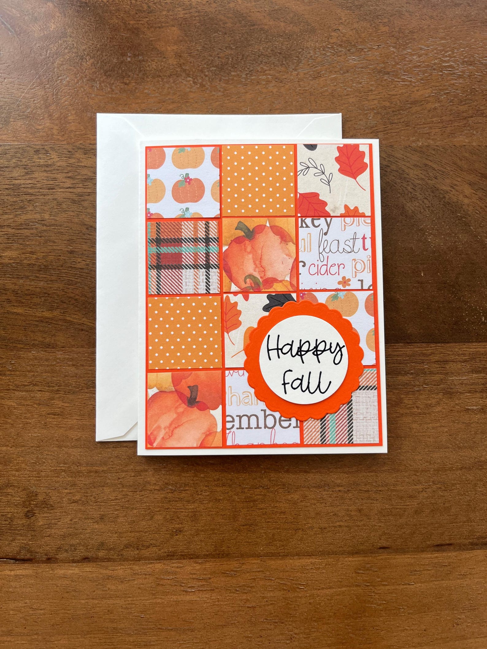 Happy Fall Greeting Card With Envelope - Fall Note Card - Hello Fall ...