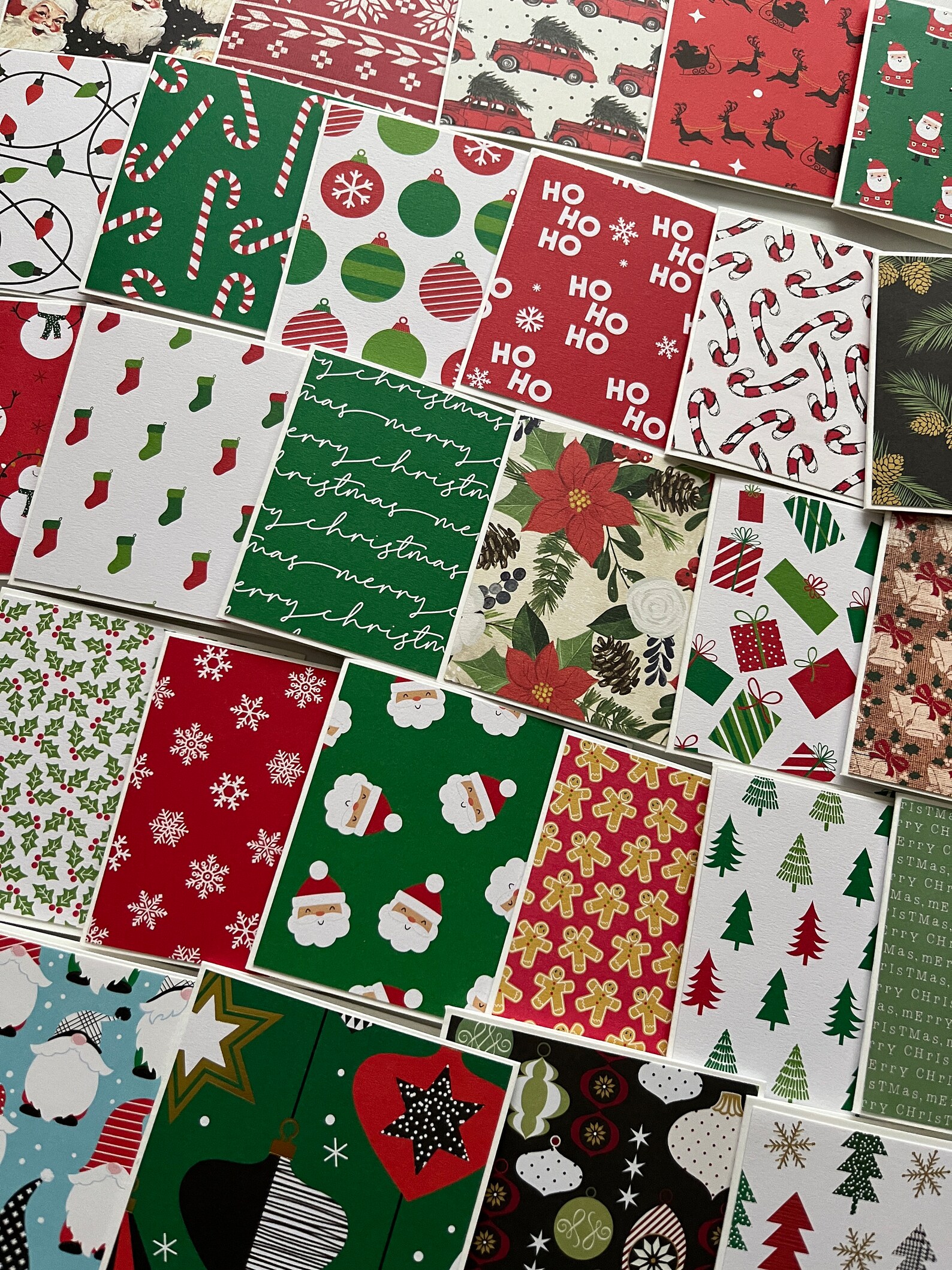 Assorted Mini Christmas Note Cards - Festive Holiday Note Cards - Lunch ...