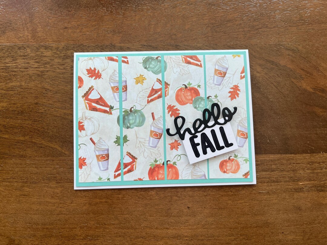 Hello Fall Greeting Card With Envelope - Fall Note Card - Happy Fall ...