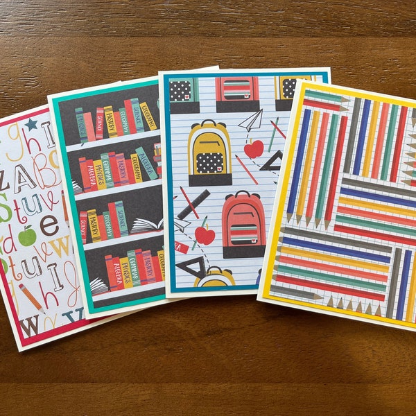 School Themed Note Cards - Etsy