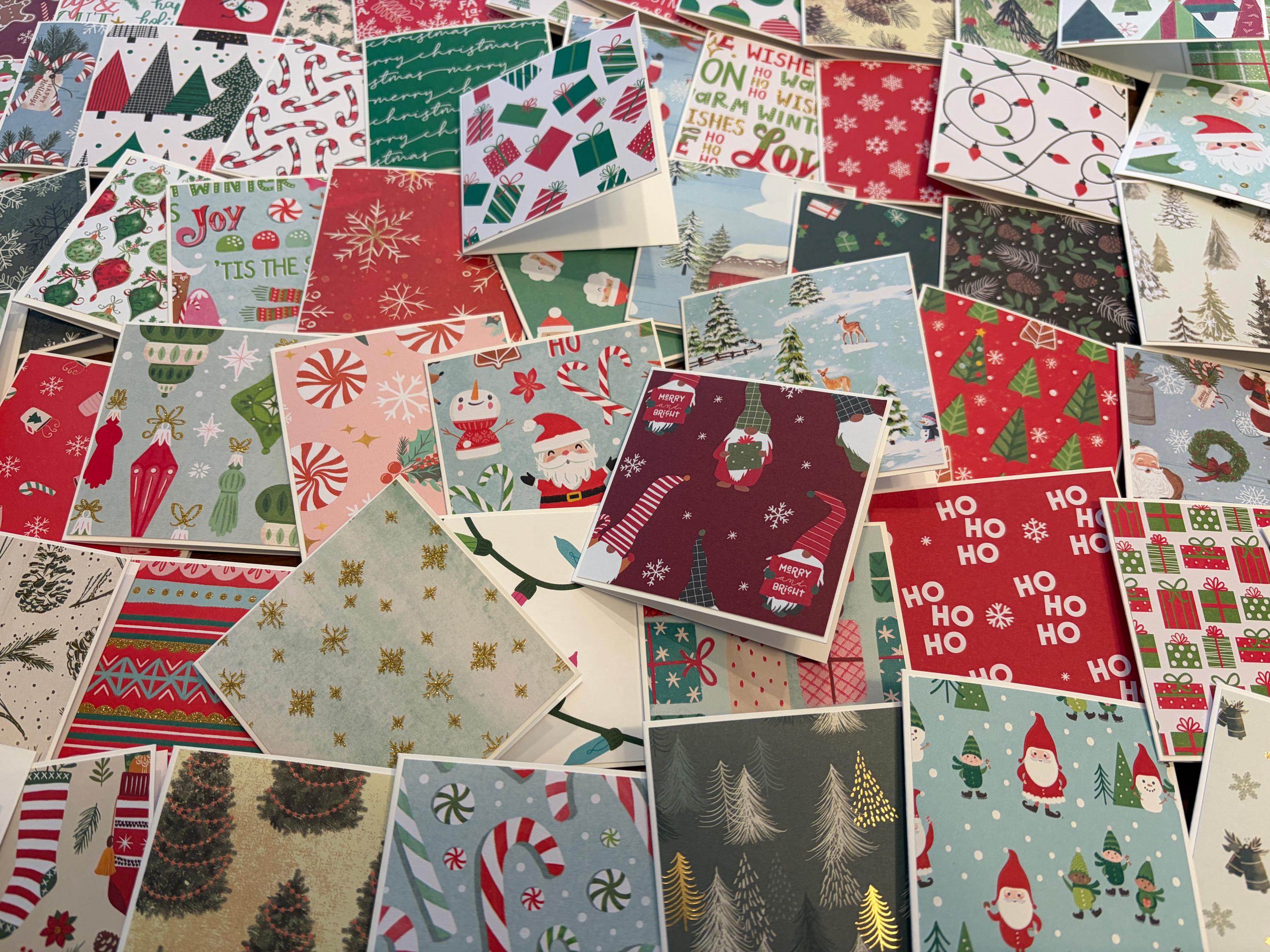 Assorted Mini Christmas Note Cards - Festive Holiday Note Cards - Lunch ...