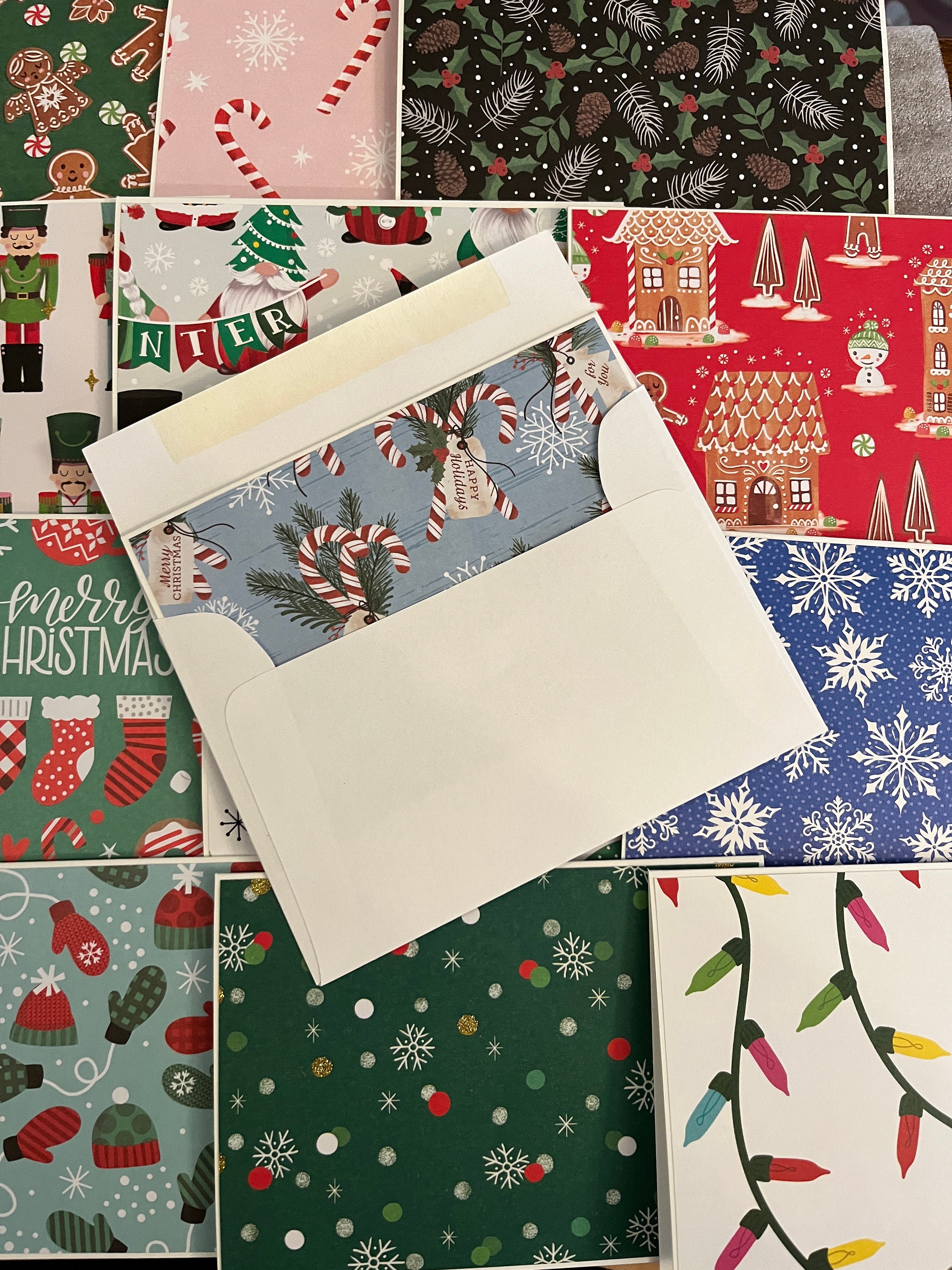 Assorted Christmas Note Cards With Envelopes - Festive Holiday Note ...
