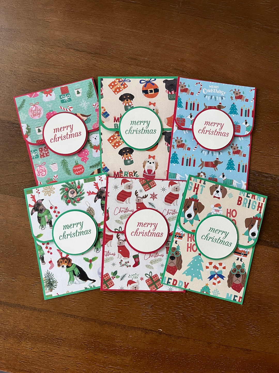 Assorted Christmas Dog Gift Card Holders - Holiday Pup Gift Card Holder ...