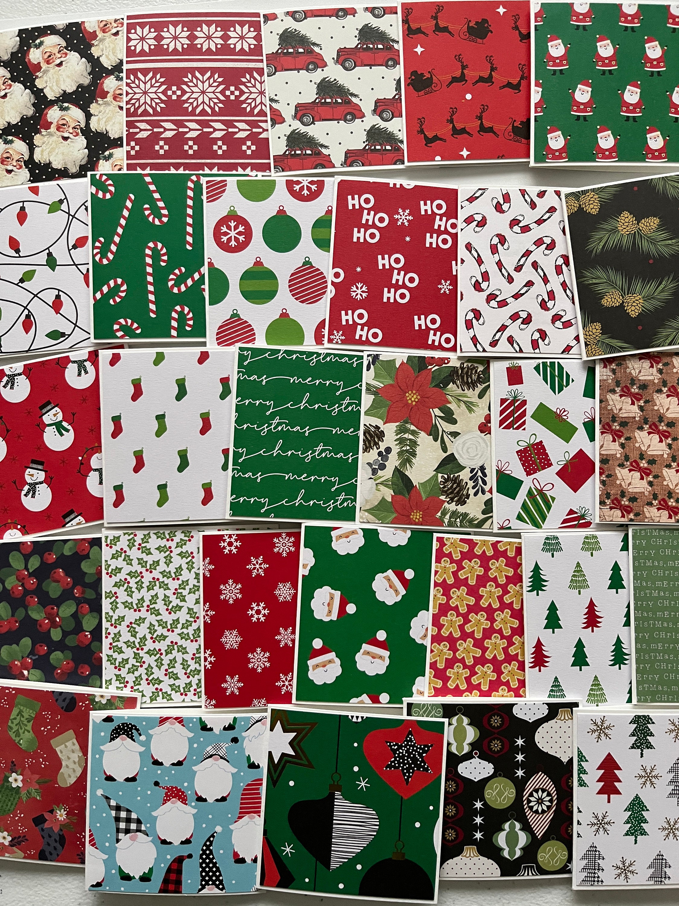 Assorted Mini Christmas Note Cards - Festive Holiday Note Cards - Lunch ...