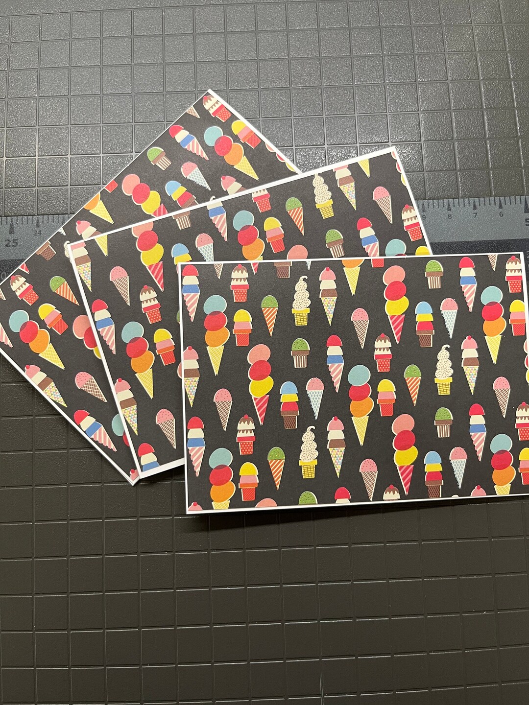 Ice Cream Note Cards With Envelopes - Thank You Cards - Ice Cream Cards ...