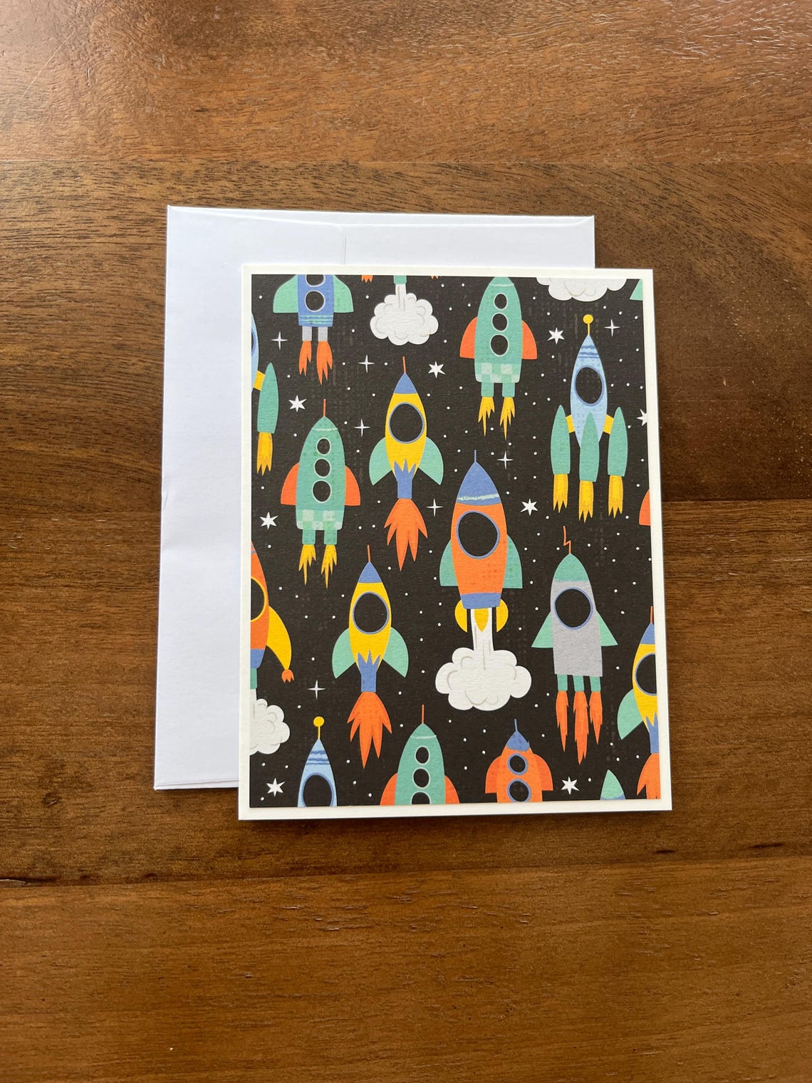 Rocket Note Cards With Envelopes - Space Note Cards - Birthday Cards ...