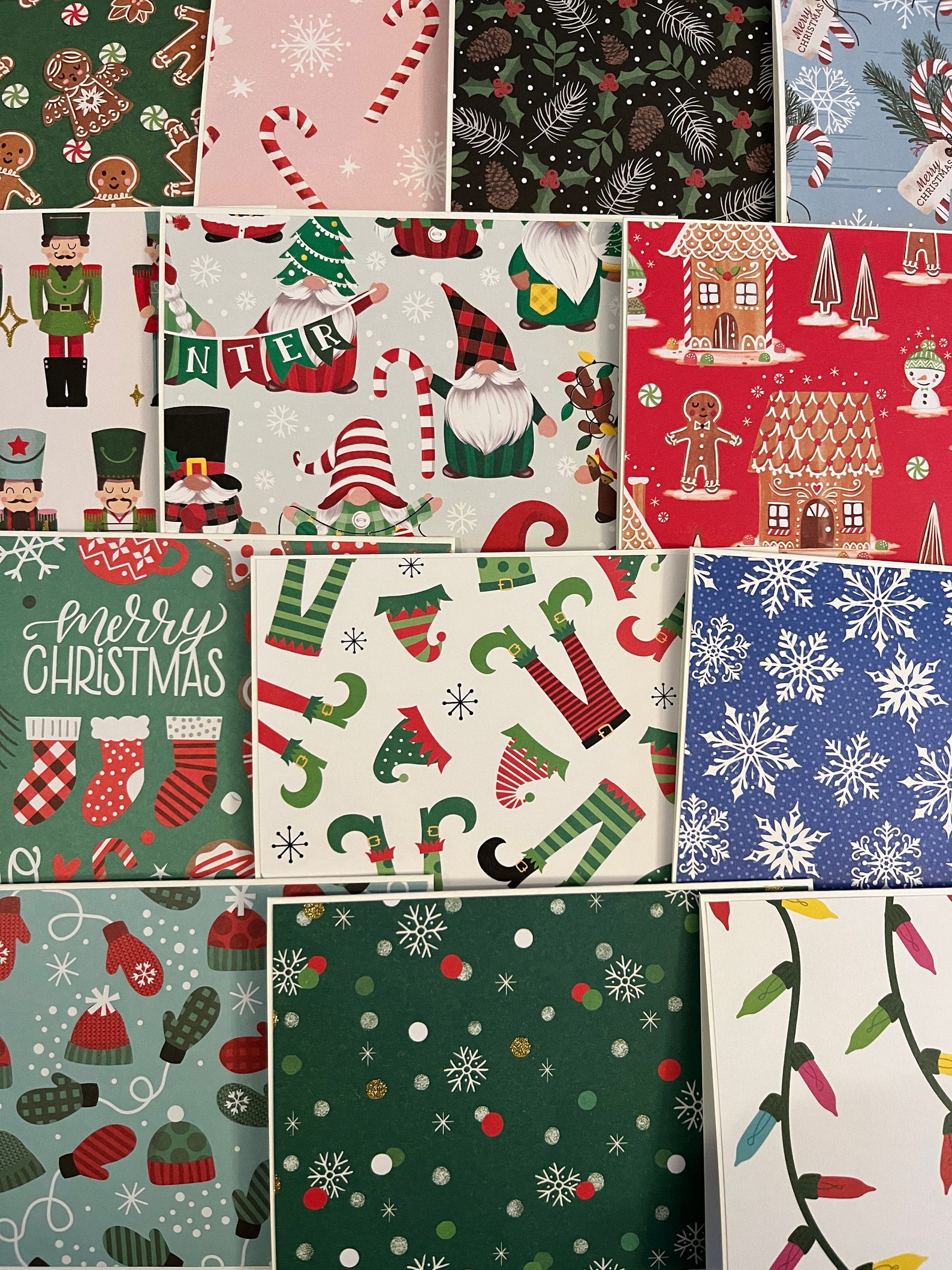Assorted Christmas Note Cards With Envelopes - Festive Holiday Note ...