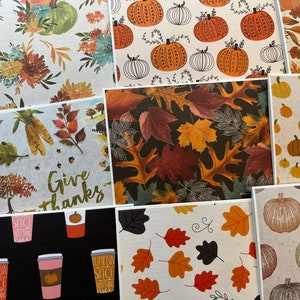 Assorted Fall Note Cards With Envelopes - Thanksgiving Note Cards ...