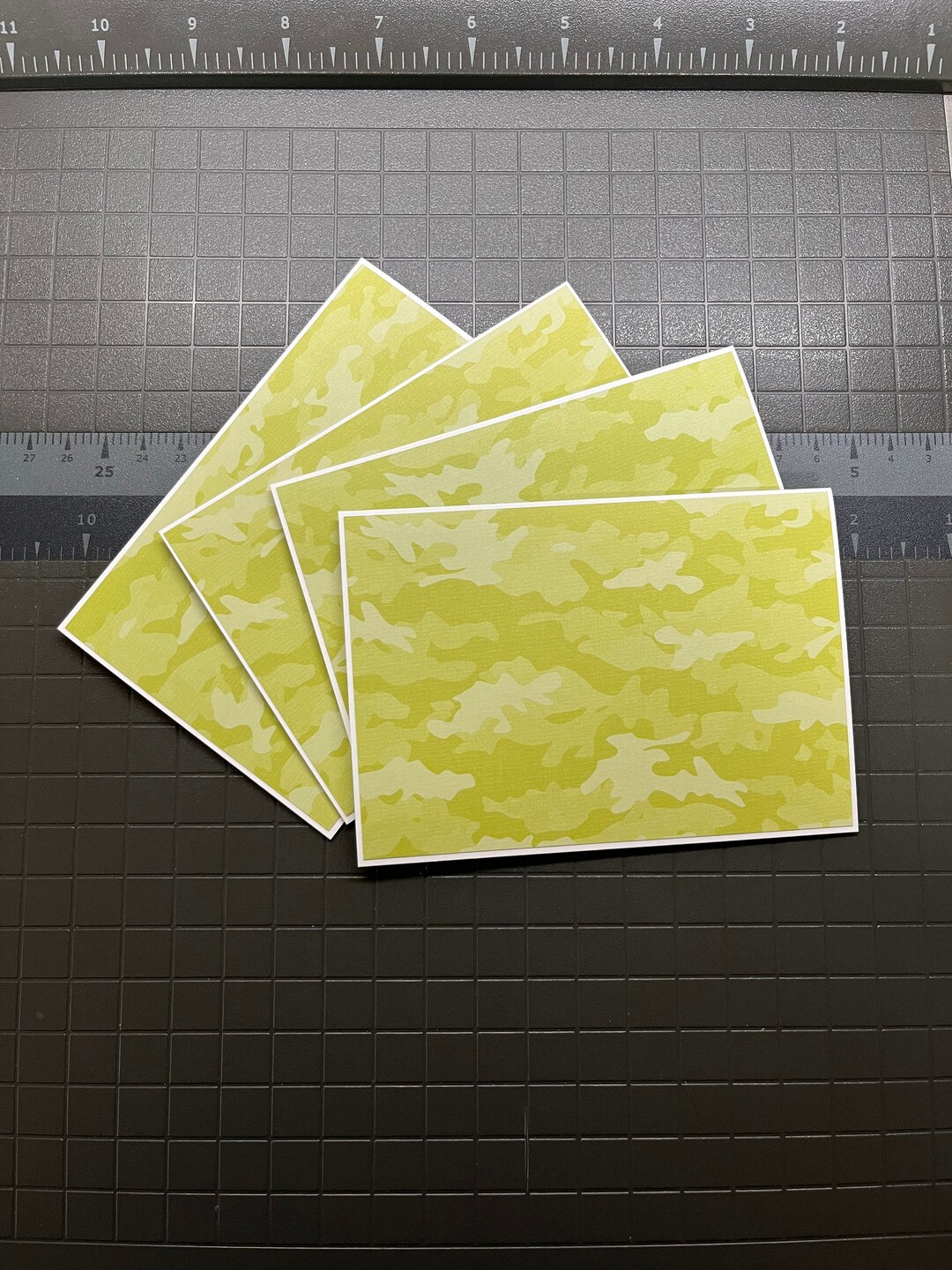 Green Camo Note Cards With Envelopes - Camouflage Cards - Thank You ...