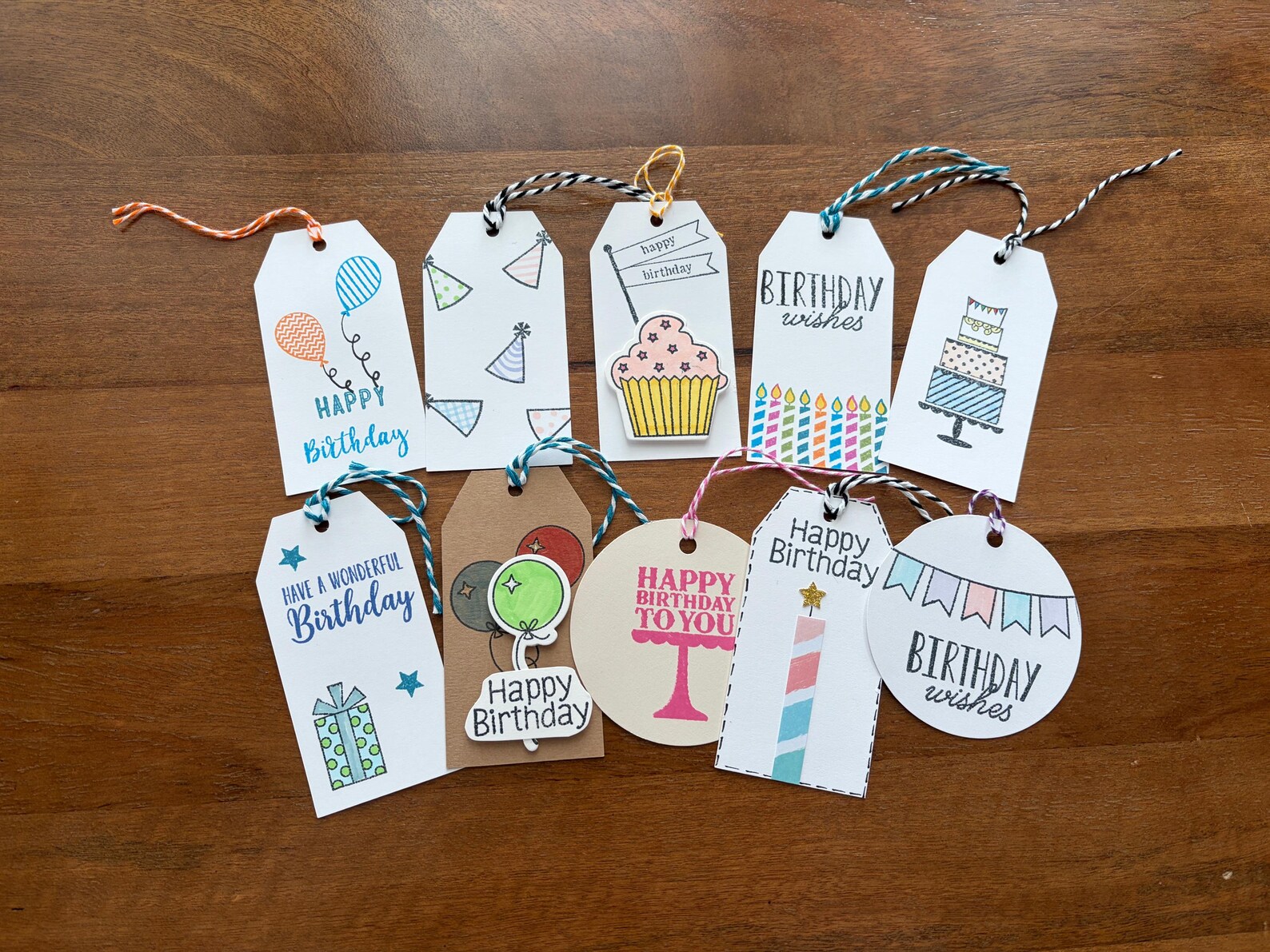 Birthday Gift Tags - Happy Birthday Tags - Birthday Cake Gift Tags ...