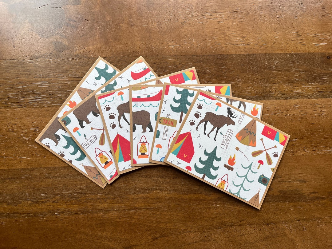 Camping Note Cards With Envelopes - Outdoor Woods Cards - Family Card ...