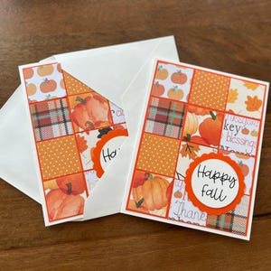 Happy Fall Greeting Card With Envelope - Fall Note Card - Hello Fall ...