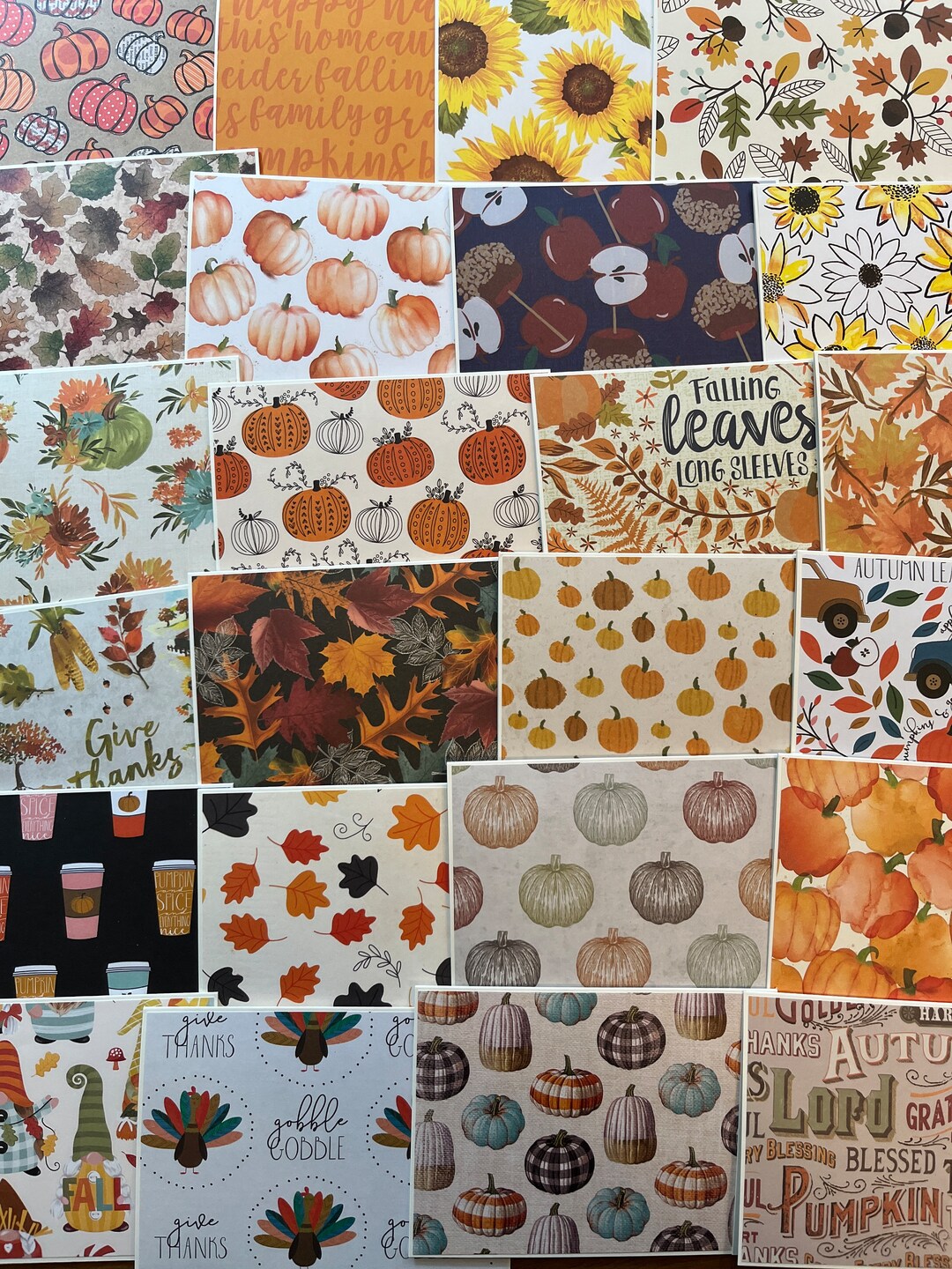 Assorted Fall Note Cards With Envelopes - Thanksgiving Note Cards ...