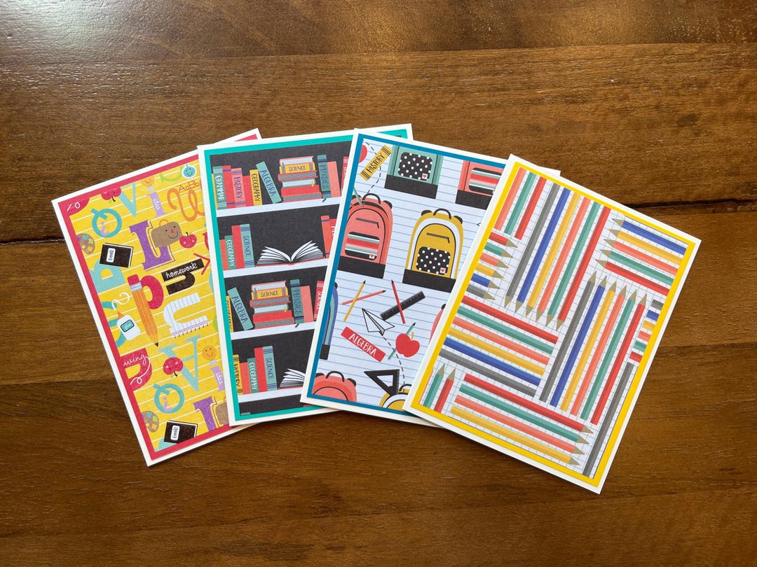 Assorted Back to School Note Cards With Envelopes - School Cards ...