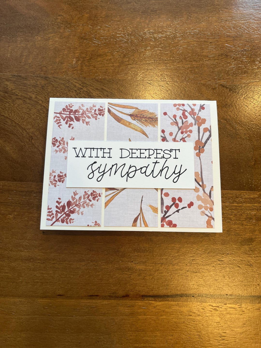 Sympathy Greeting Card With Envelope - Thinking of You Cards - Nature ...