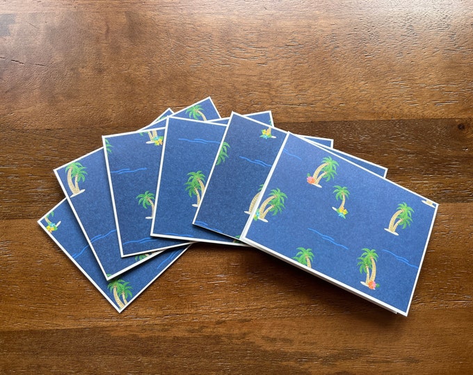Palm Tree Note Cards With Envelopes - Ocean Cards - Beach Cards ...
