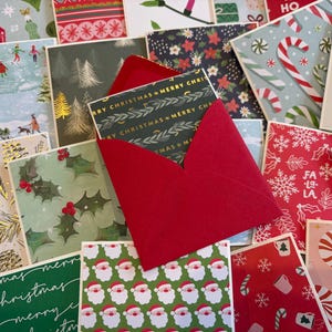Assorted Mini Christmas Note Cards - Festive Holiday Note Cards - Lunch ...