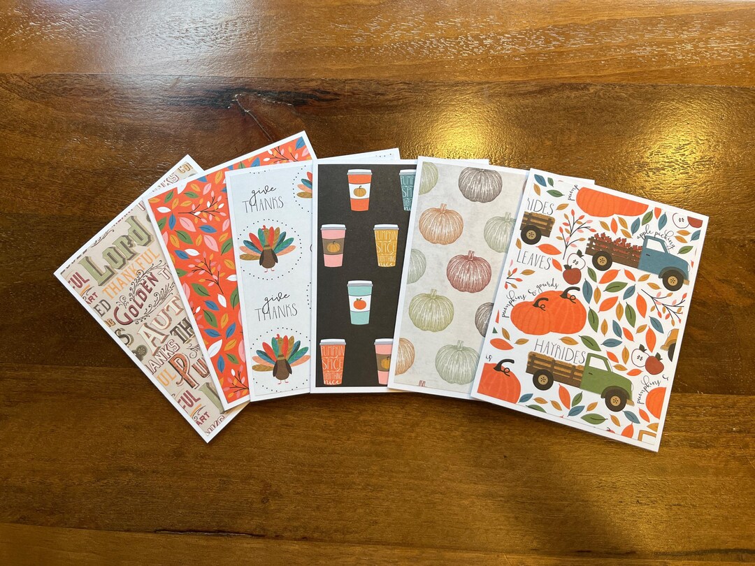 Assorted Fall Note Cards With Envelopes - Thanksgiving Card - Autumn ...