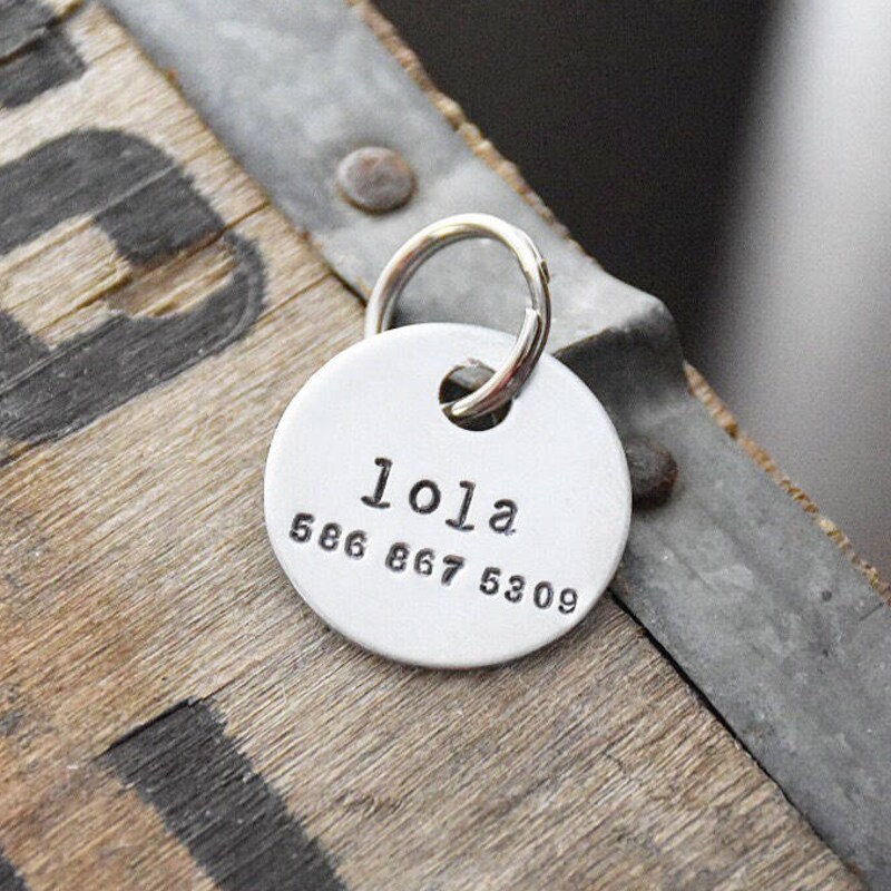 Stamped Pet Tag - Etsy