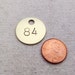Brass Number Disc - Hand Stamped 1 Inch Tag - DIY Craft Label - Rustic ...