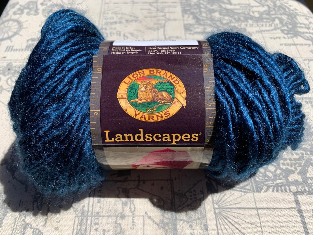 Lion Brand Yarns Landscapes Steel Blue, Blue Yarn, Blue Acrylic Yarn ...