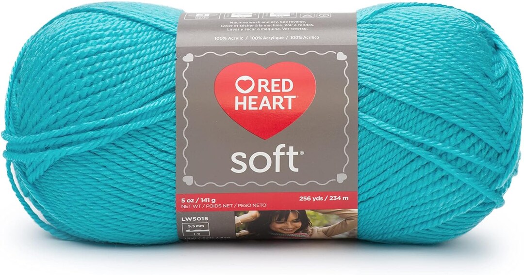 Red Heart Soft Yarn, Turquoise Colored Yarn, Red Heart Soft Yarn ...